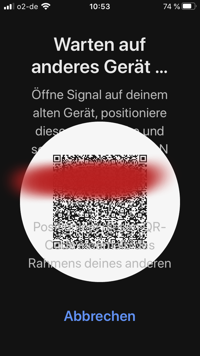 QR-Code for transfer covered by enlarged text · Issue #4495 · signalapp ...