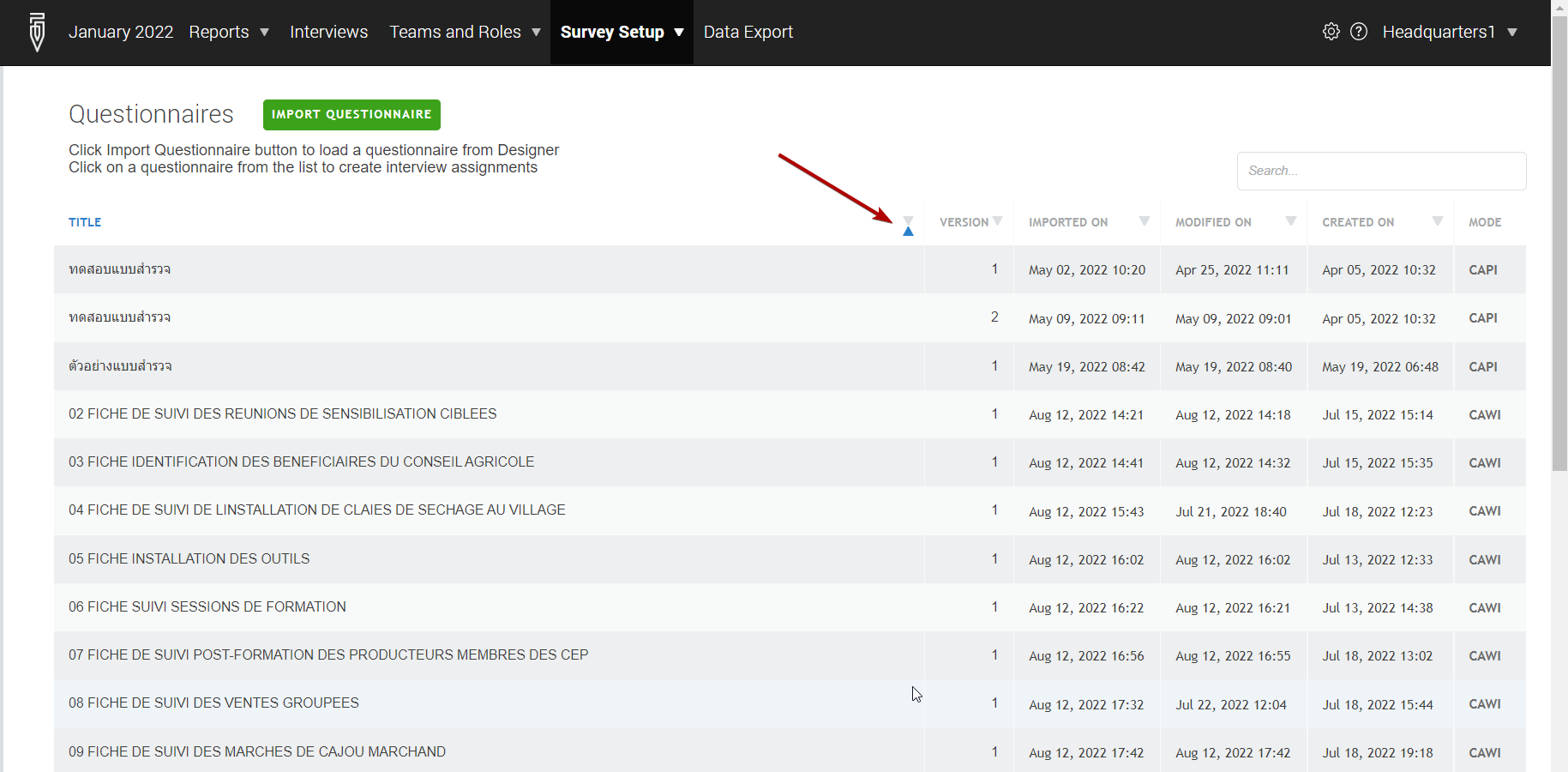Extra sorting triangle shows up on the HQ grids · Issue #2111 · surveysolutions/surveysolutions ...