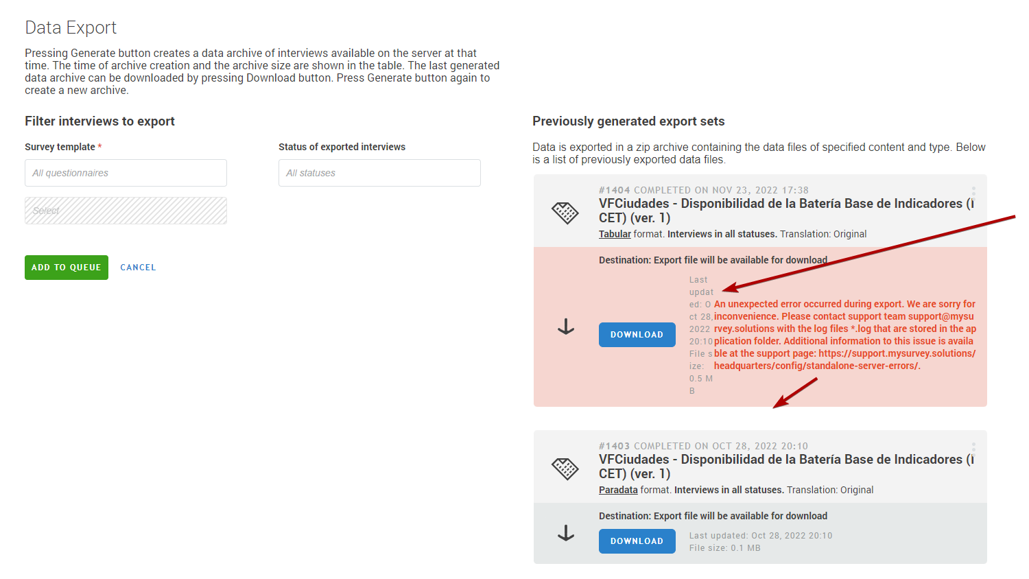 Error message breaks mark up on Export cards · Issue #2166 · surveysolutions/surveysolutions ...