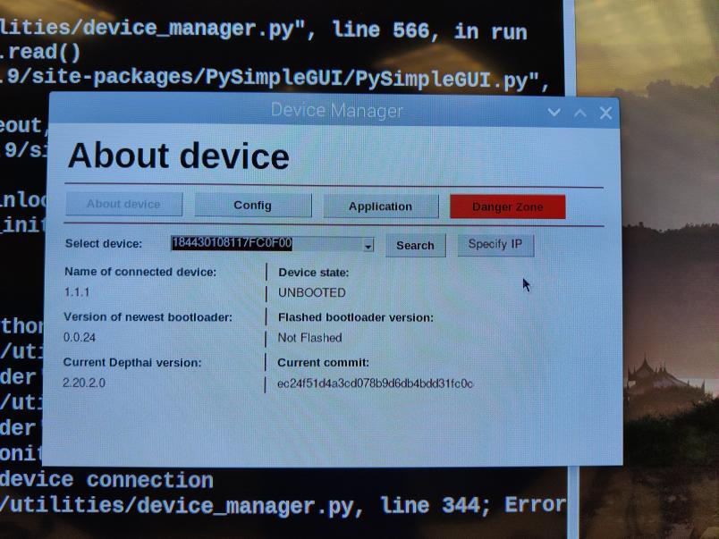 Utilities Device Manager Py X Link Erorr When Attempting Factory Reset For Oak D Poe · Issue
