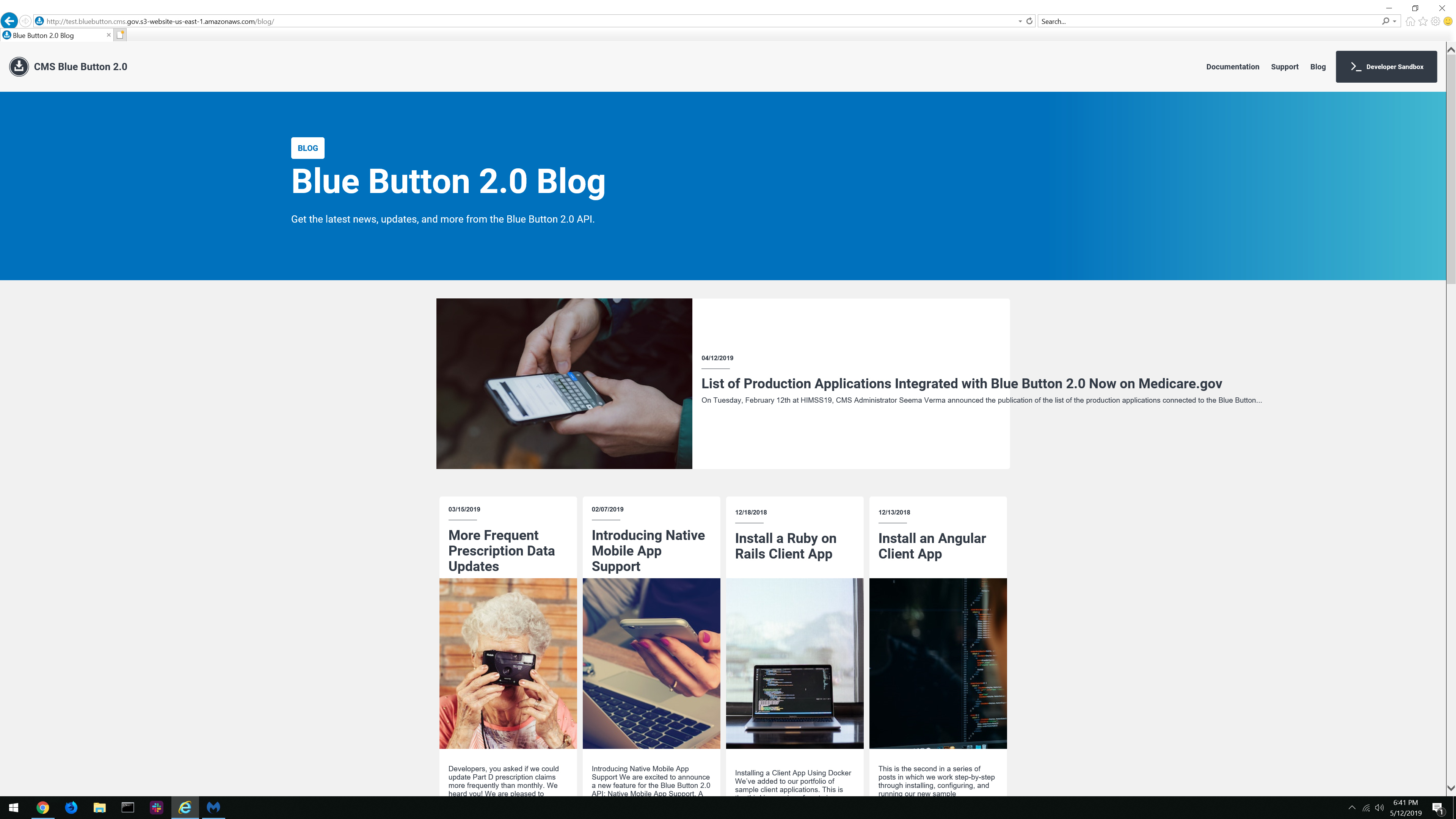 Blog Index IE11 Fixes · Issue #172 · CMSgov/bluebutton-site-static · GitHub