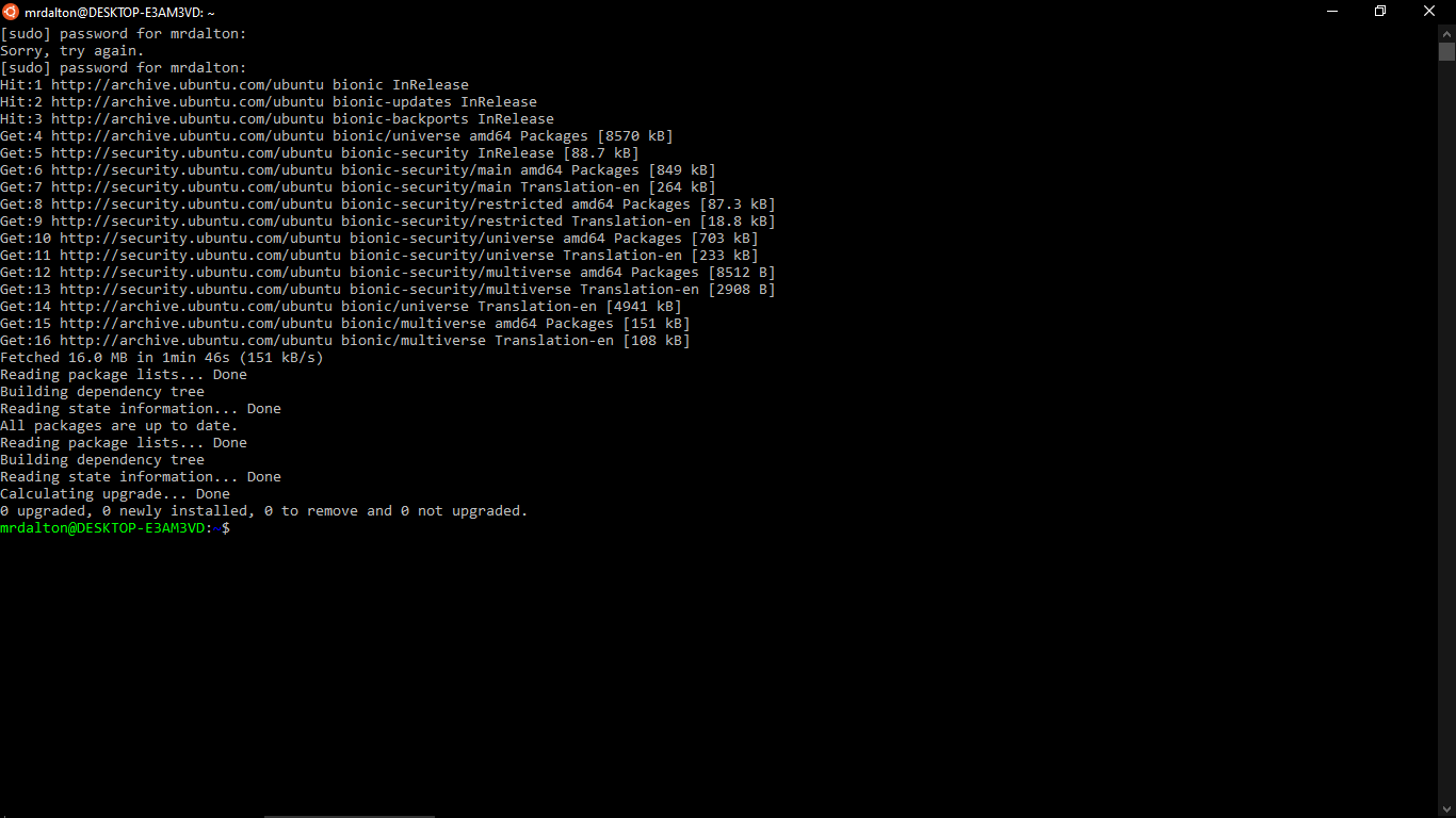 Terminal error after update to Wireless 2 in Ubuntu 18.04 and Kali ...