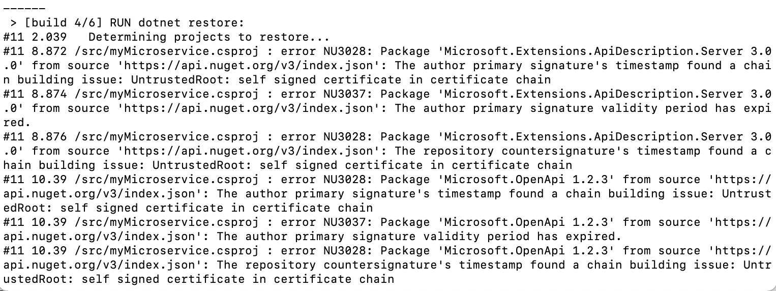 docker build -t mymicroservice . run fail · Issue #5888 · dotnet/core · GitHub