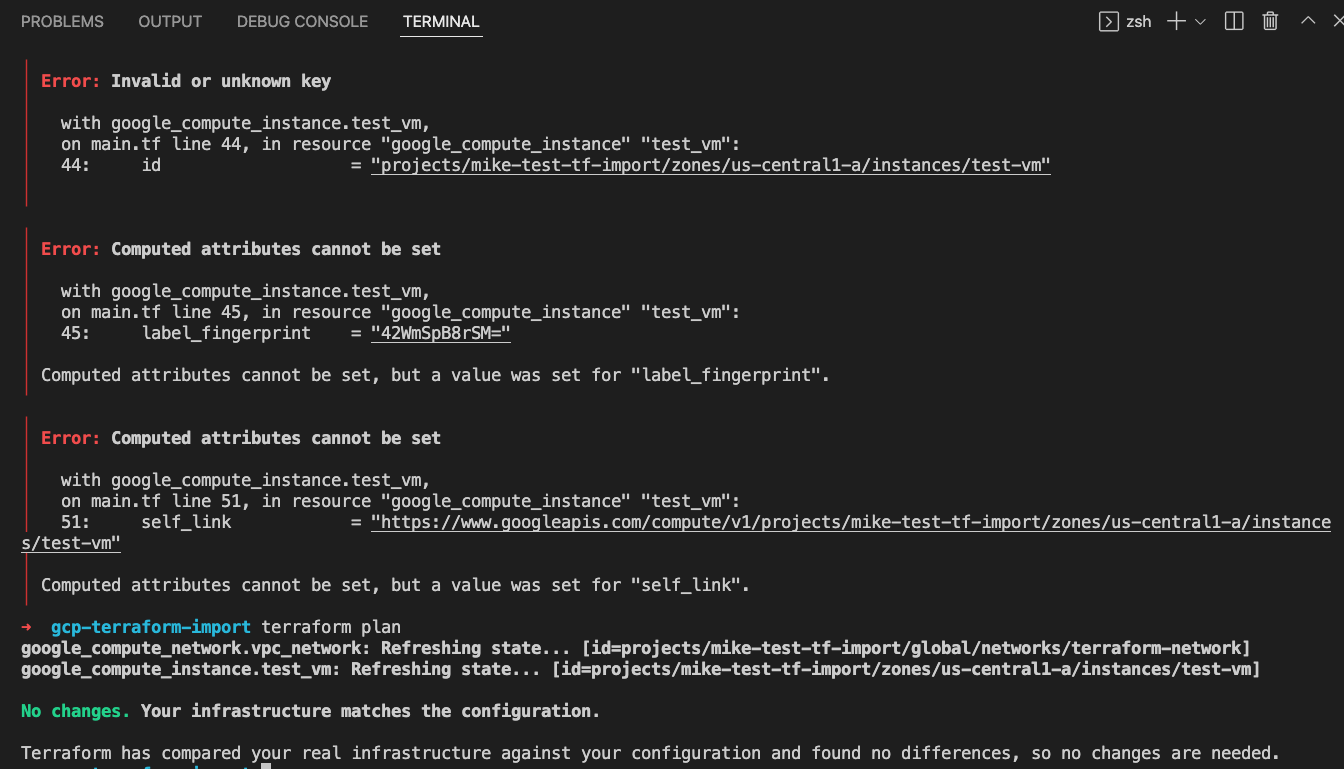 Example Terraform refresh and import to keep state in sync with cloud ...