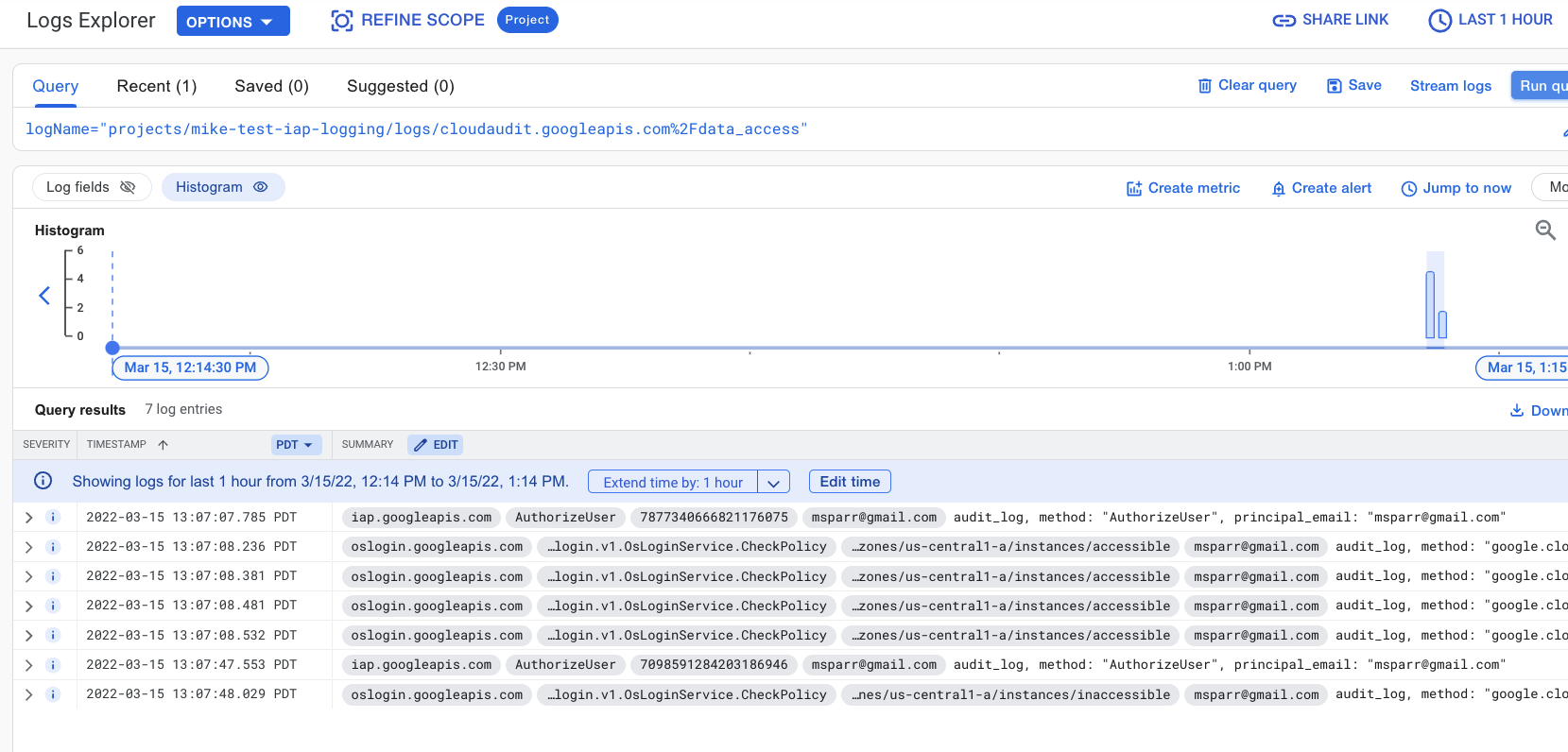 Example of granting access to select compute engine instance and ...