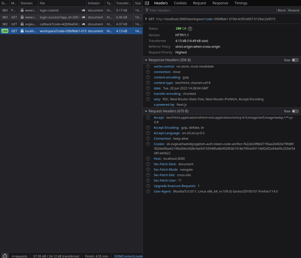 OAuth using using 3rd party providers happen but on redirecting, session is not present · Issue ...