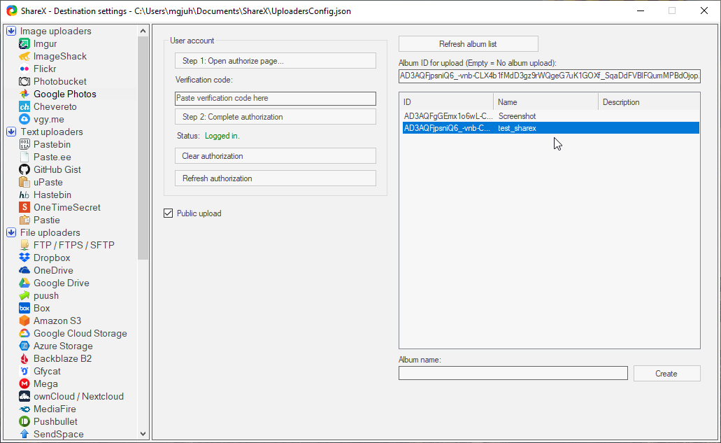 Google photos, folder bug · Issue #4756 · ShareX/ShareX · GitHub