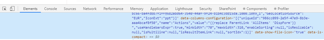 Search results webpart - Custom results layout: pnp-details-list inside ...