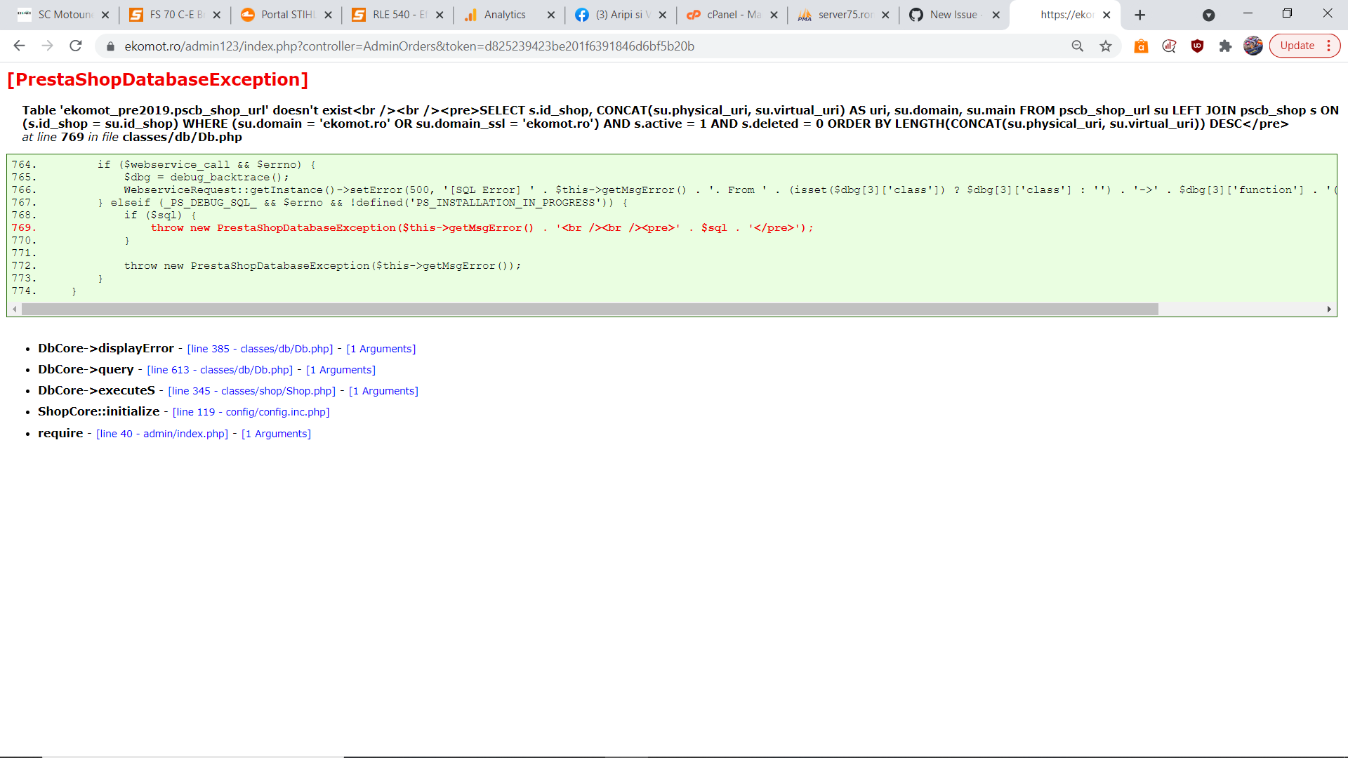 Error downgrading from Prestashop version 1.7.7.5 to 1.7.6.9 · Issue #25499 · PrestaShop ...