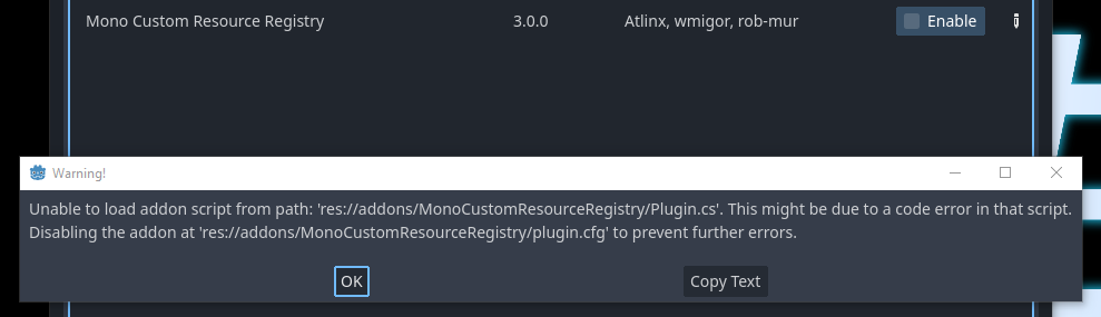Cannot get plugin to load in 4.0.1 release. · Issue #12 · Atlinx/Godot-Mono ...