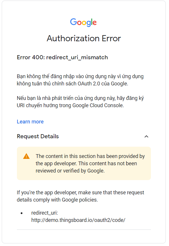 [Bug] demo.thingsboard can't login with Google with Error 400: redirect_uri_mismatch · Issue ...