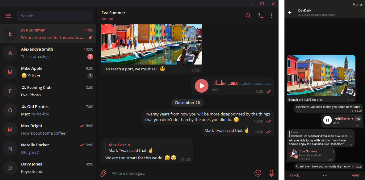 GitHub - devdarktheme/telegram: devdark theme for telegram