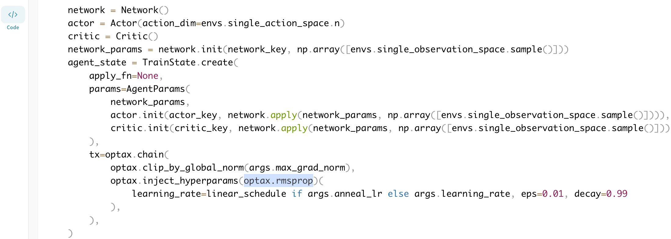 rmsprop implementation in optax and torch · Issue #532 · google-deepmind/optax · GitHub
