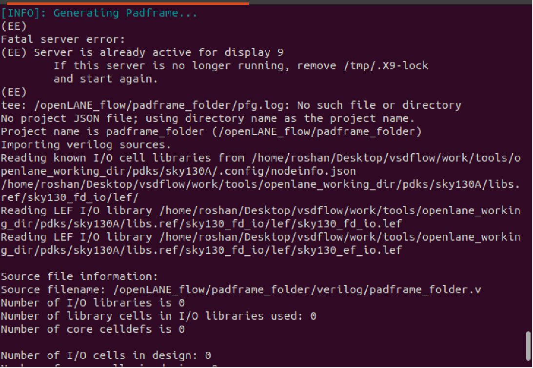 padframe genaration error · Issue #114 · The-OpenROAD-Project/OpenLane · GitHub