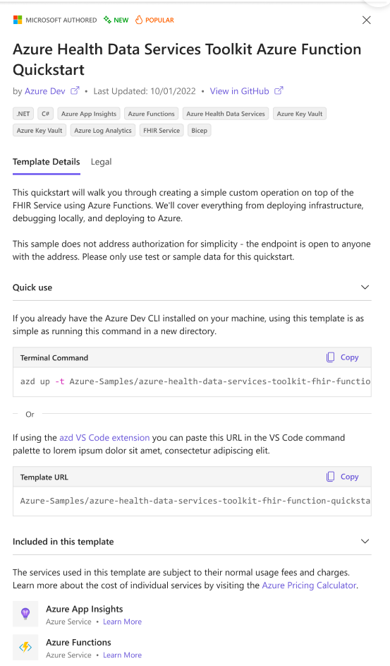 Awesome Azd Create Detailed Template Panel View · Issue 2588 · Azureazure Dev · Github