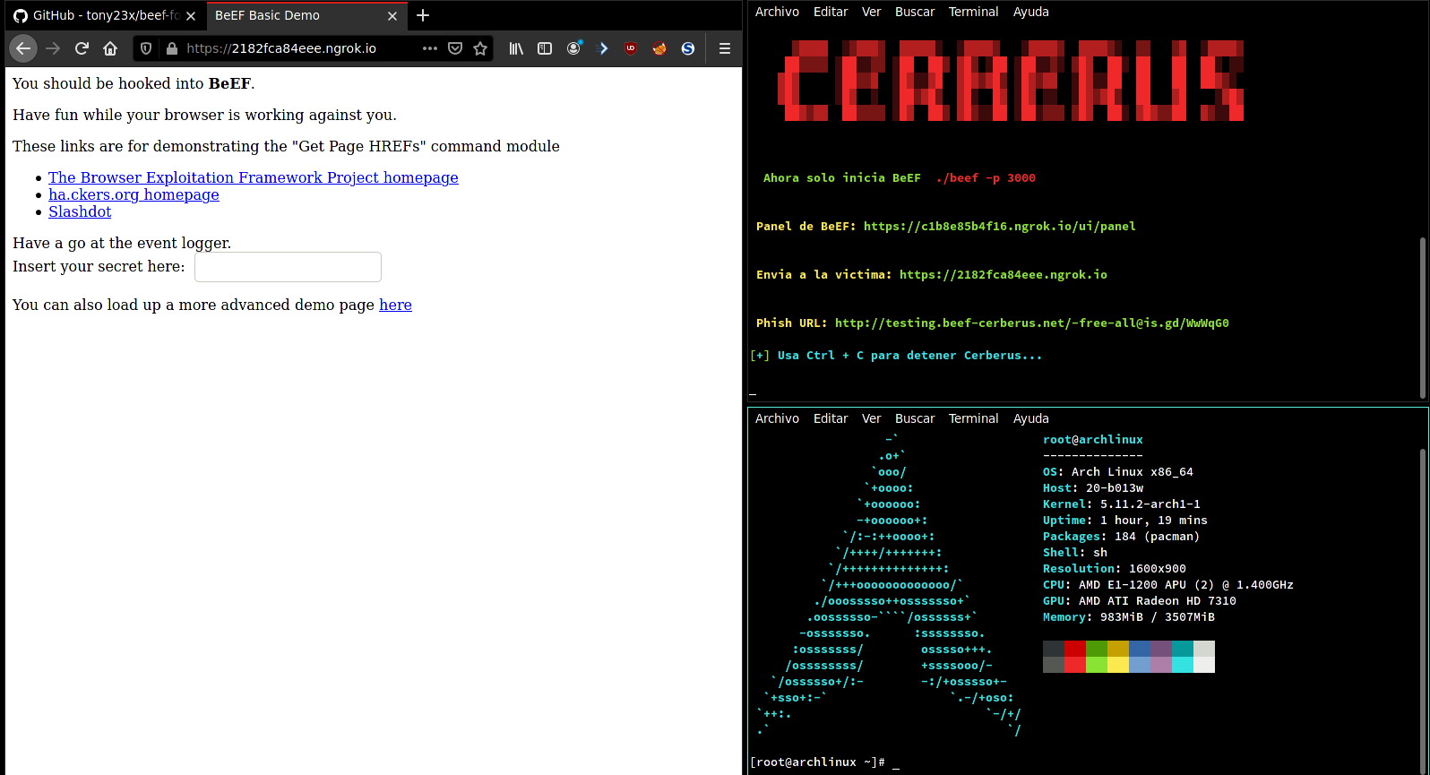 GitHub - Kedap/beef-for-cerberus: Herramienta para usar The Browser ...
