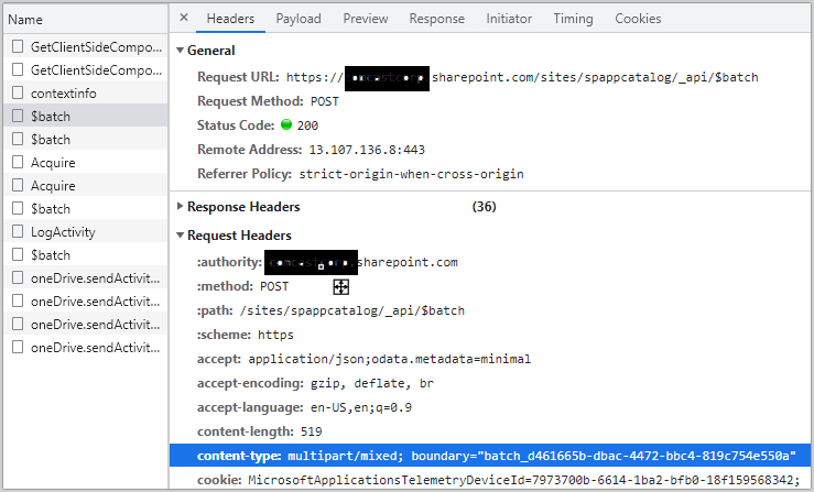 $batch end point doesn't work in the production O365 tenant · Issue #8842 · SharePoint/sp-dev ...
