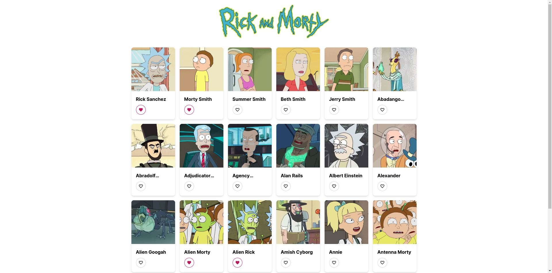 GitHub - eatteer/rick-morty-api