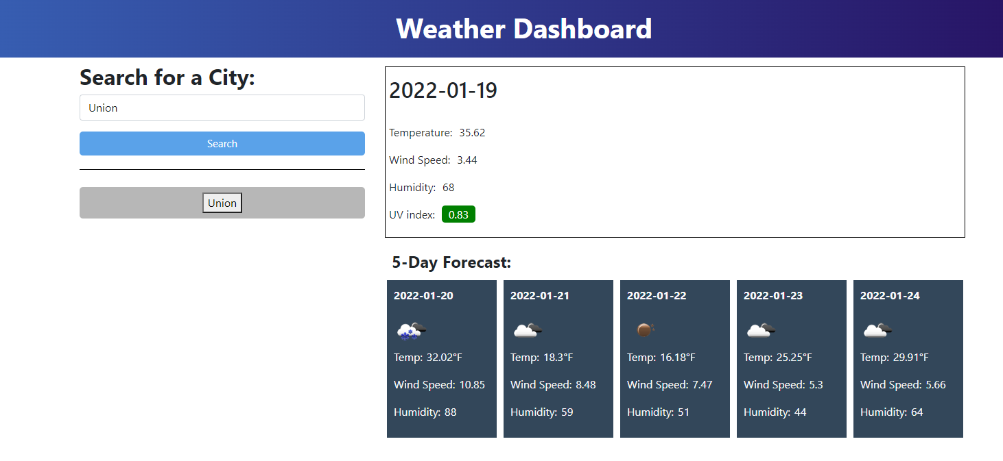 GitHub - Dominiscus1/Weather-Dashboard