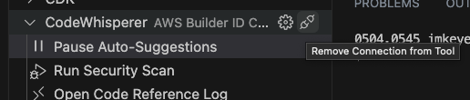 Codewhisperer Shows Reference Log Output View Even When Disabled · Issue 3421 · Awsaws Toolkit