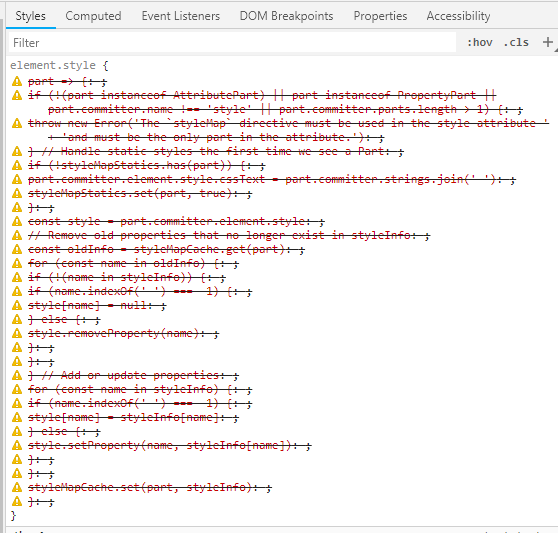 Can't set style with styleMap · Issue #729 · lit/lit · GitHub