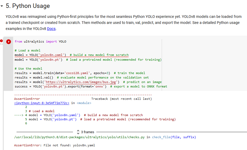 Errors in tutorial.ipynb when using in Colab · Issue #232 · ultralytics/ultralytics · GitHub