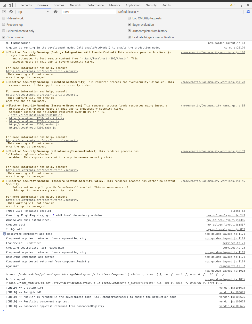 webSecurity: false ignored in new-window event · Issue #19846 · electron/electron · GitHub