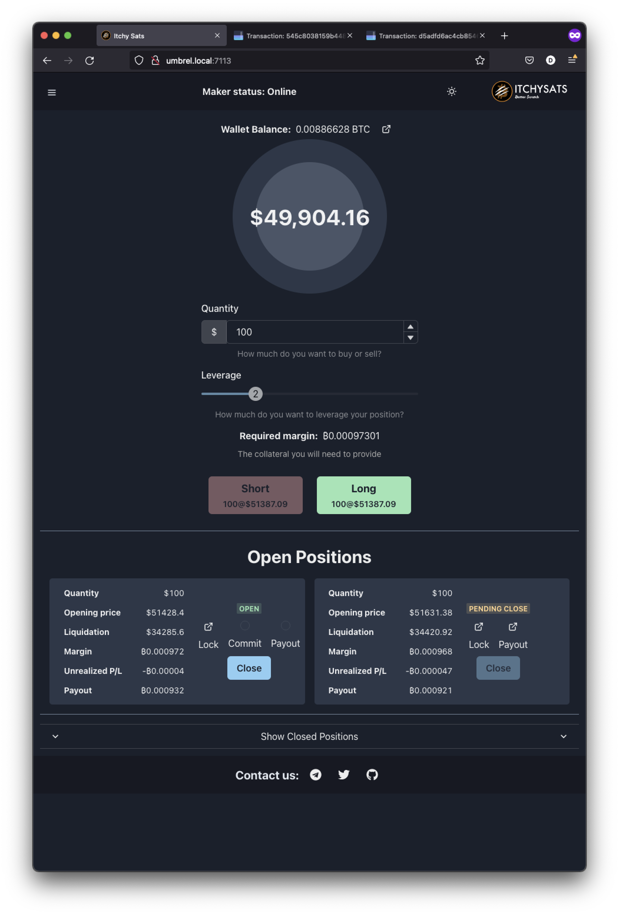 Unrealized P/L sometimes not refreshed correctly / outdated · Issue #848 · get10101/itchysats ...