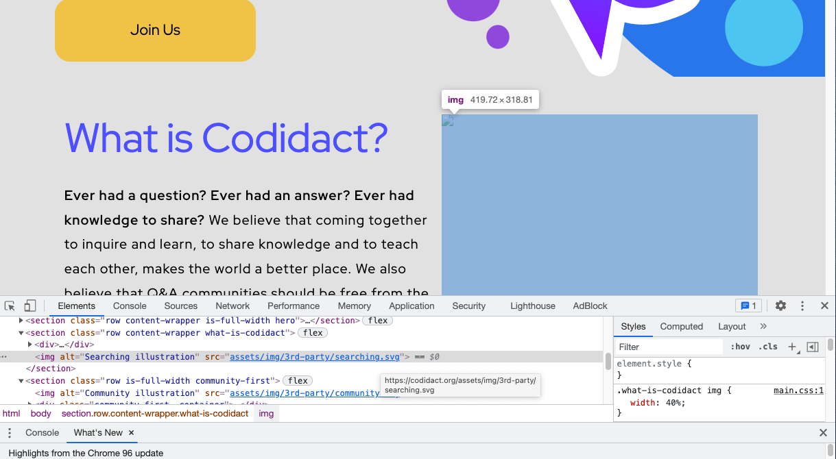 Broken image on landing page · Issue #92 · codidact/landing-page · GitHub