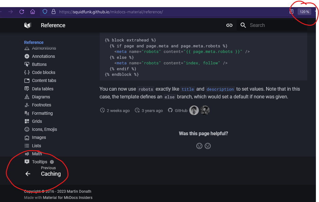Footer Overlaps With Vertical Navigation Sections On Small Screens · Issue 6118 · Squidfunk