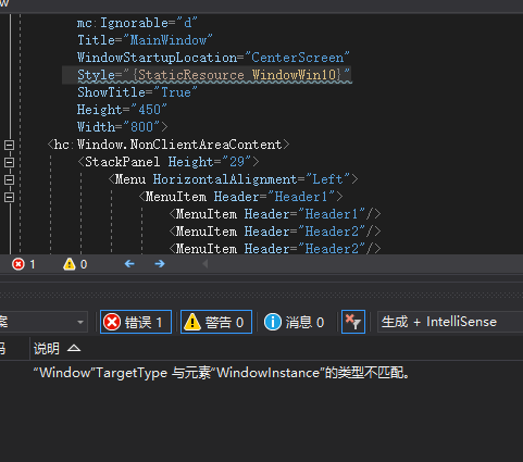 “Window”TargetType 与元素“WindowInstance”的类型不匹配。 · Issue #193 · HandyOrg/HandyControl · GitHub