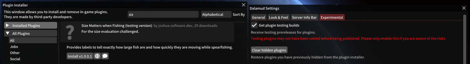 Spearfishing plugin for new EW layout · Issue #759 · goatcorp ...
