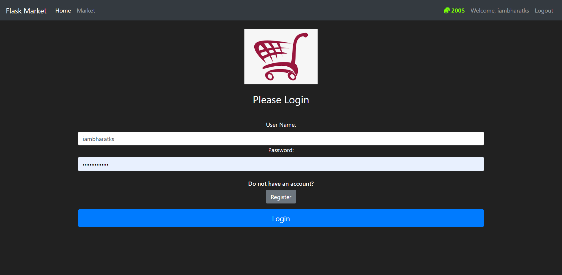 GitHub - iambharatks/Flask-Market: It is a web application that enables a user to buy and sell ...