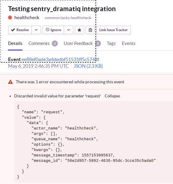 Sentry There Was 1 Error Encountered While Processing This Event · Issue 1 · Jacobsvante
