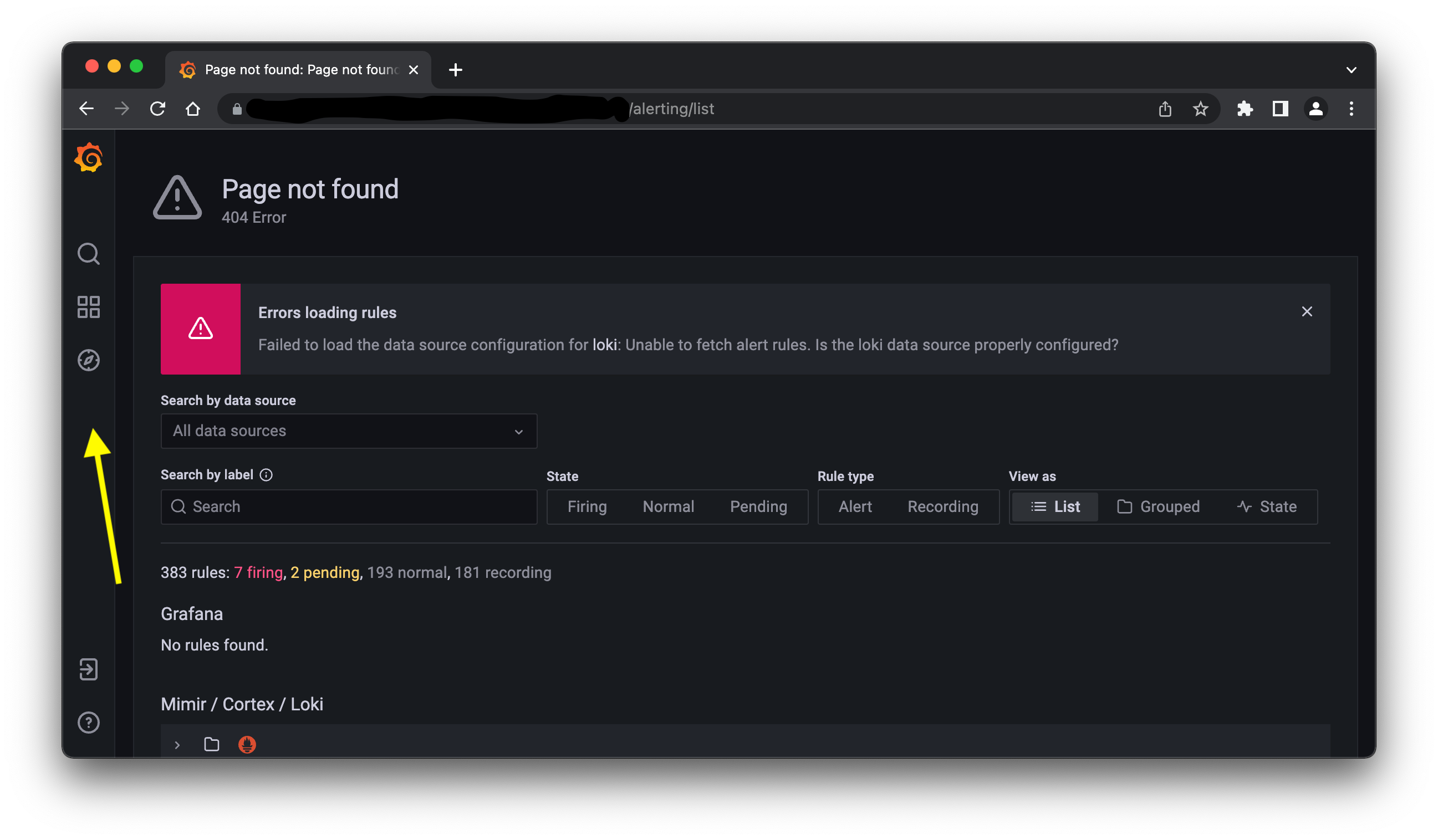Alerting: tab doesn't show for anonymous users since 8.5.0, UI errors · Issue #48731 · grafana ...