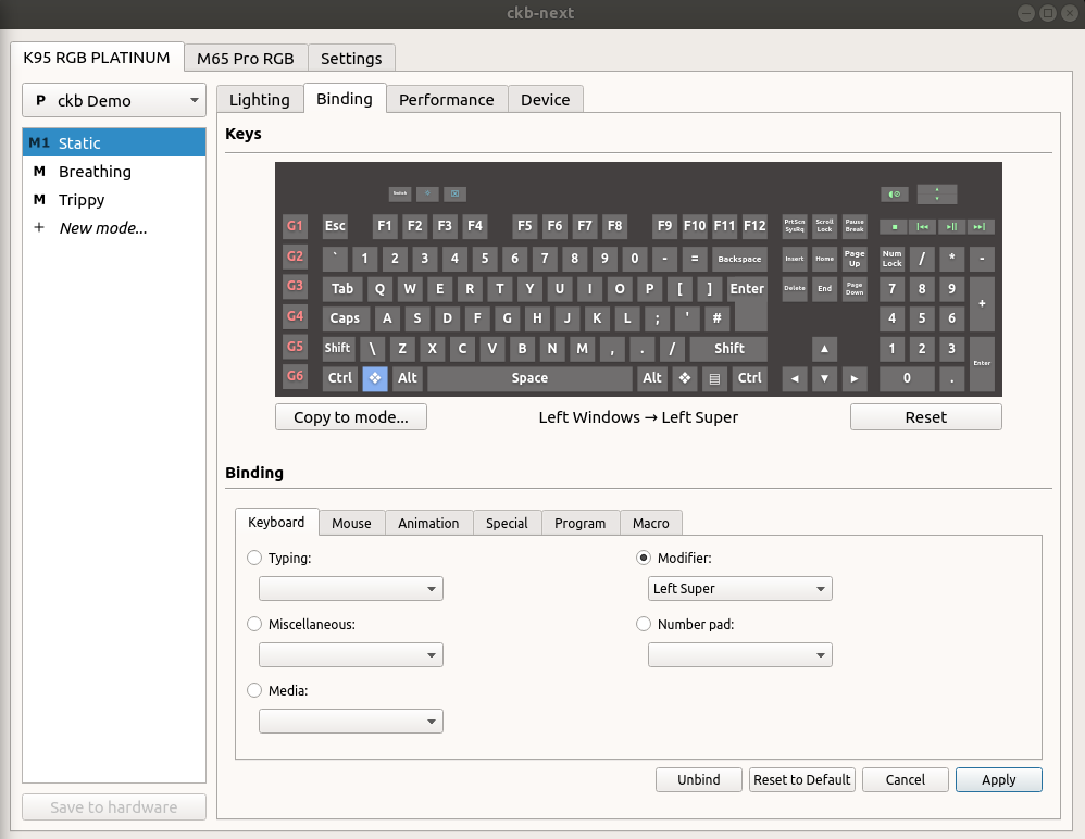 Windows / super key doesn't work K95 on Ubuntu 18.04 · Issue #165 · ckb ...