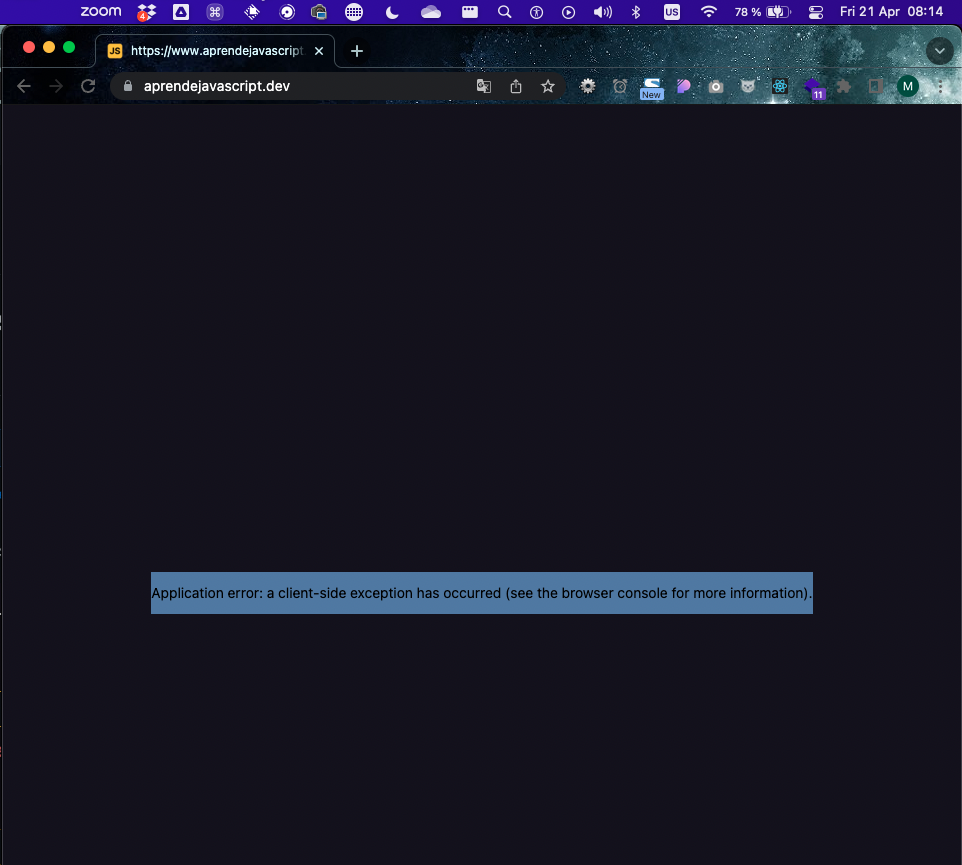 Timeout de aplicación no devuelve a la home, da error de "client-side exception" · Issue #130 ...
