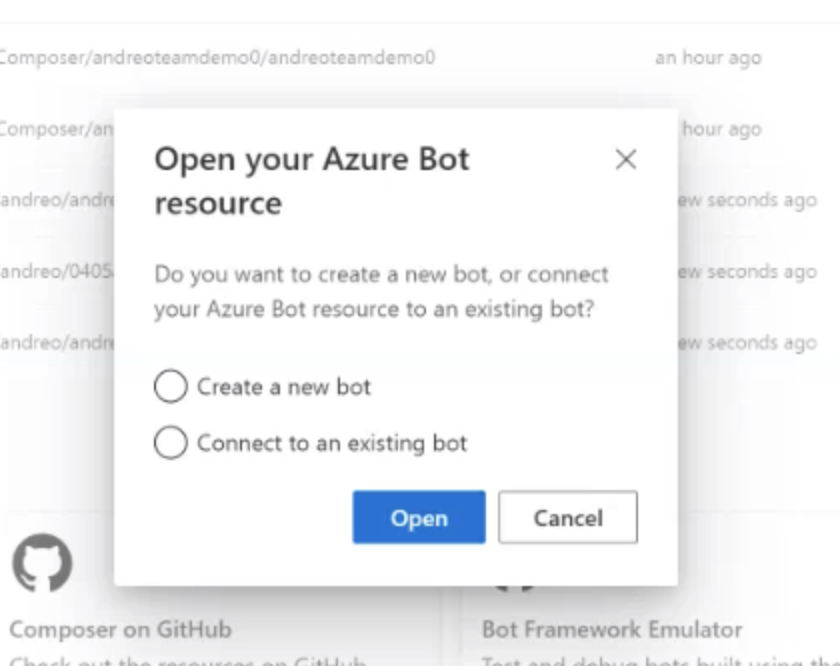 Open Azure Bot Resource Abs Composer Dialog Too Small · Issue 7230 · Microsoftbotframework