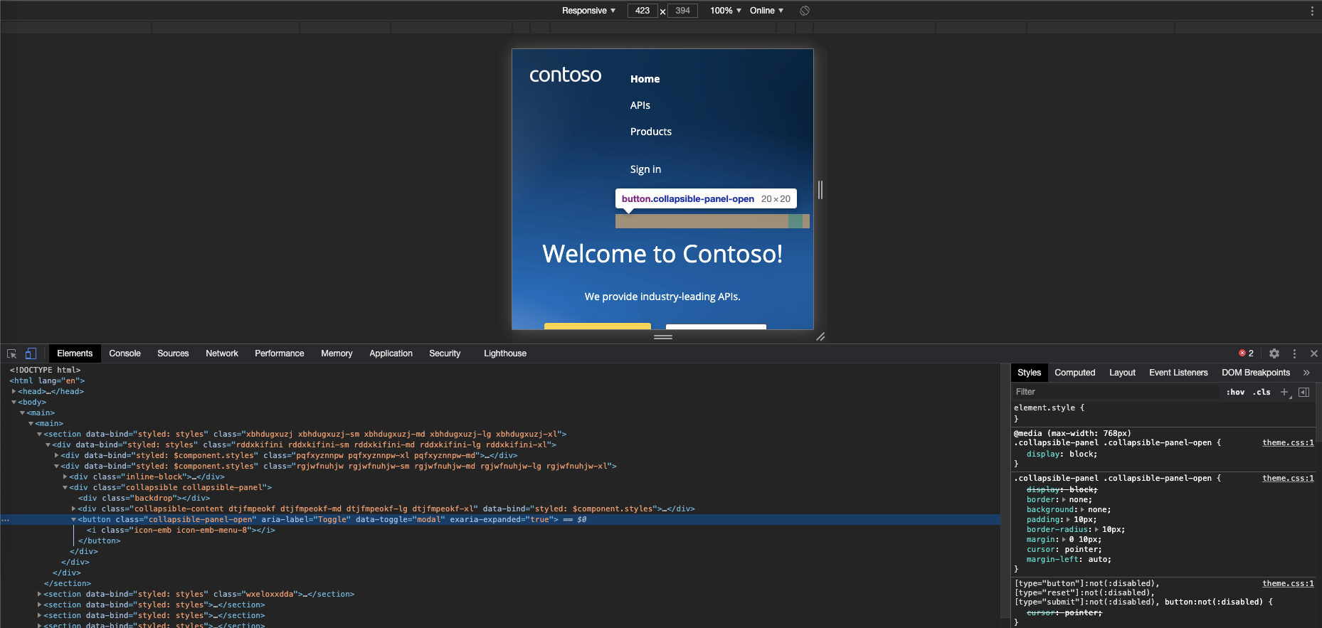 Collapsible menu content alignment bug · Issue #1107 · Azure/api ...