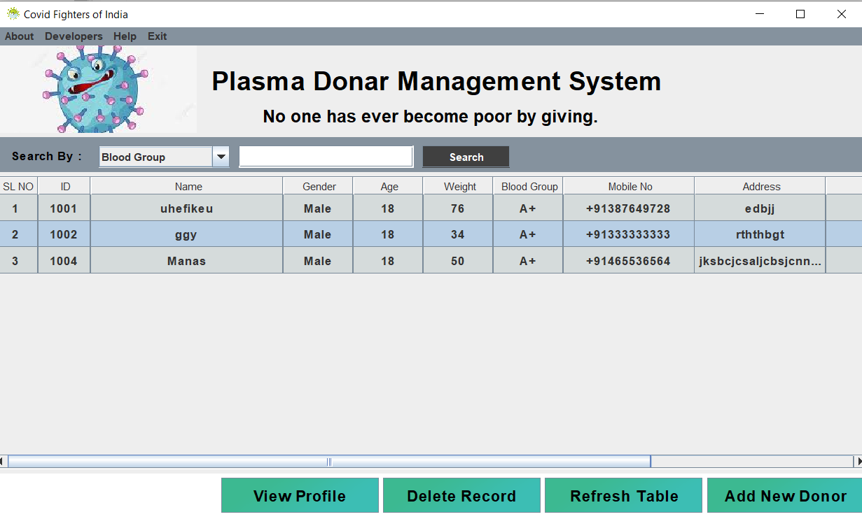 GitHub - manastole03/Plasma-Donor-Management-System