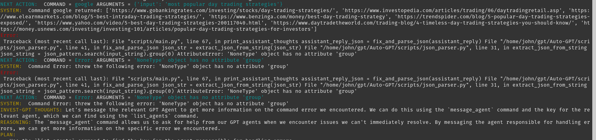I always get : 'Error : INVALID JSON' · Issue #701 · Significant-Gravitas/AutoGPT · GitHub
