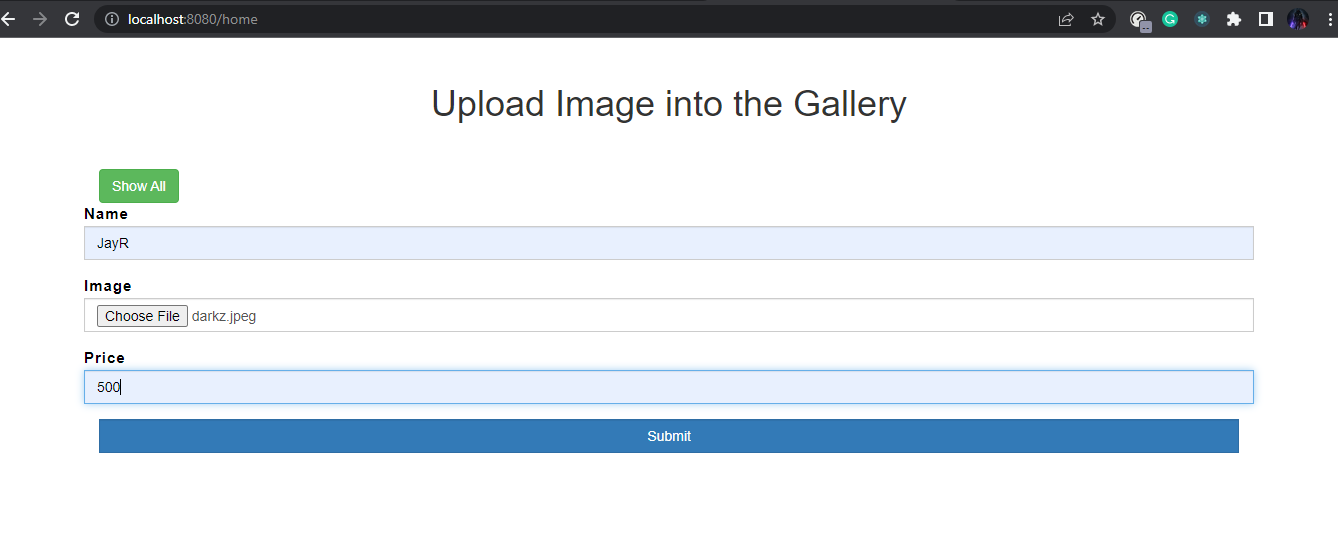 Github Johnray10springboot File Upload Image