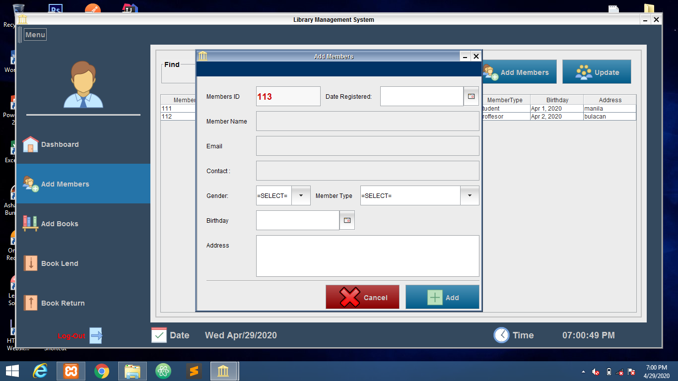 GitHub - johnray10/Library-System: Library System (Java+CRUD)