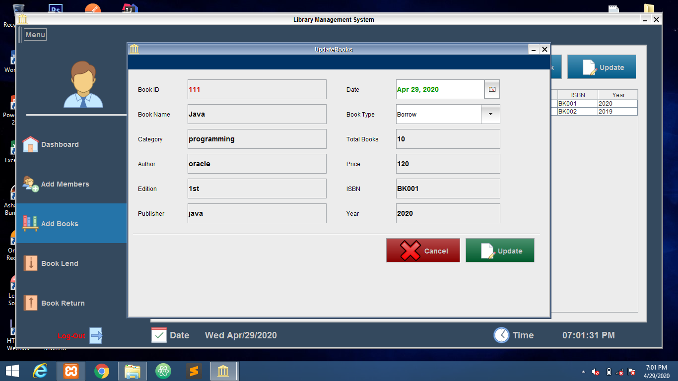 GitHub - johnray10/Library-System: Library System (Java+CRUD)