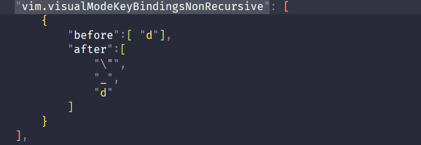 can't map `d` to `"_d` · Issue #7780 · VSCodeVim/Vim · GitHub