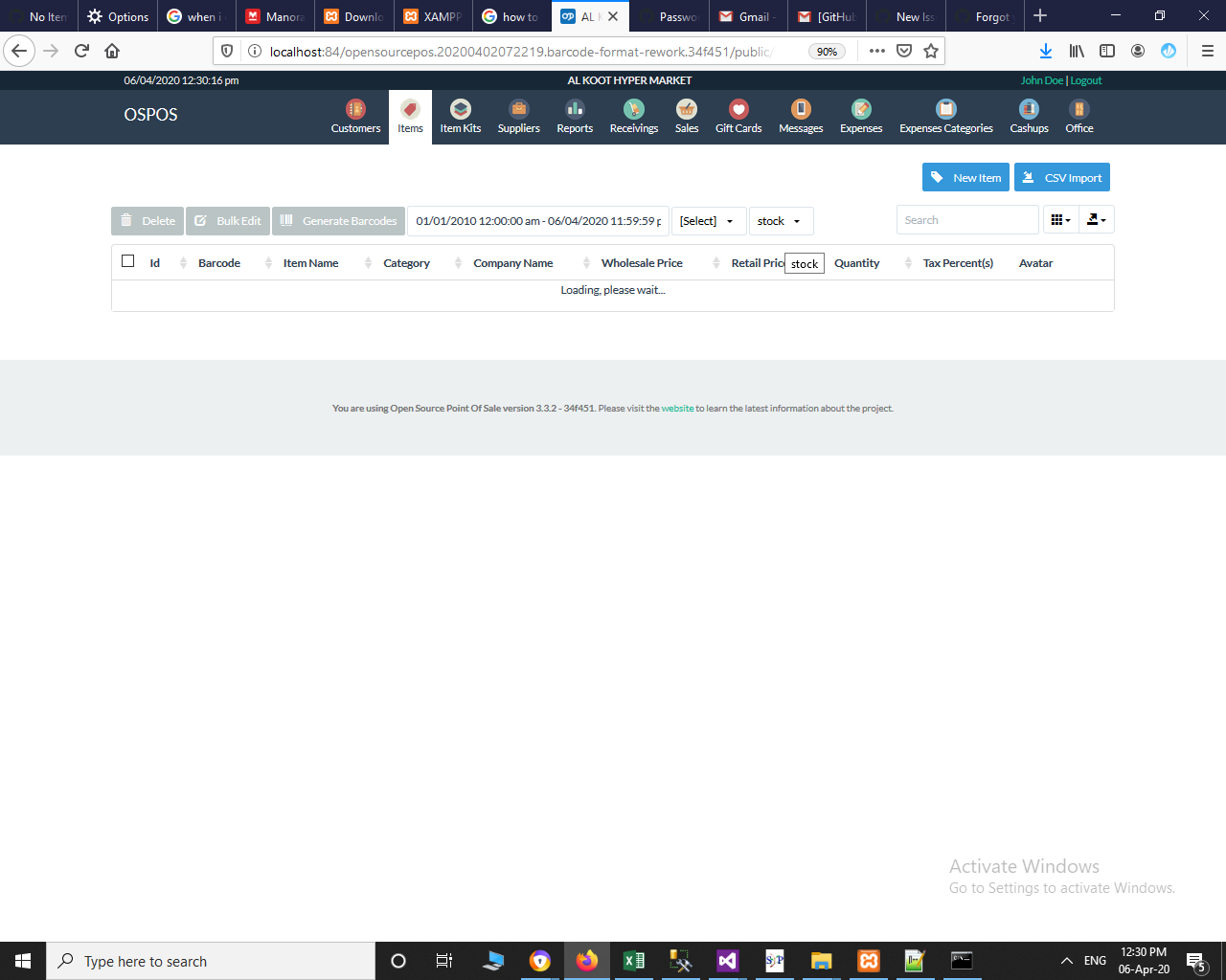 Item Module is very very slow · Issue #2781 · opensourcepos/opensourcepos · GitHub