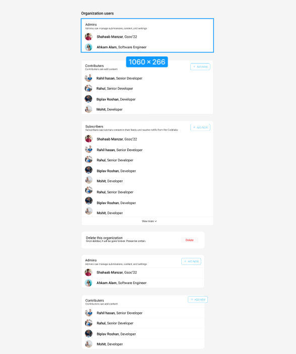 Develop Organization Users Component · Issue 289 · Scorelab Codelabz · Github