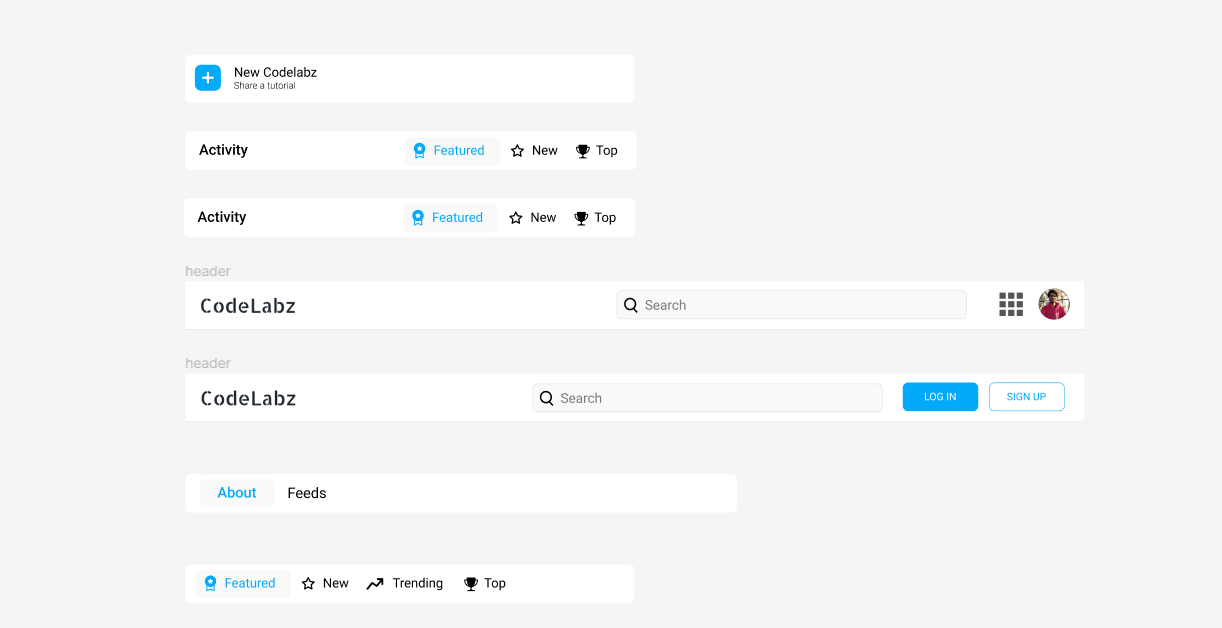 Create components for Topbar and Toolbars · Issue #293 · scorelab/Codelabz · GitHub