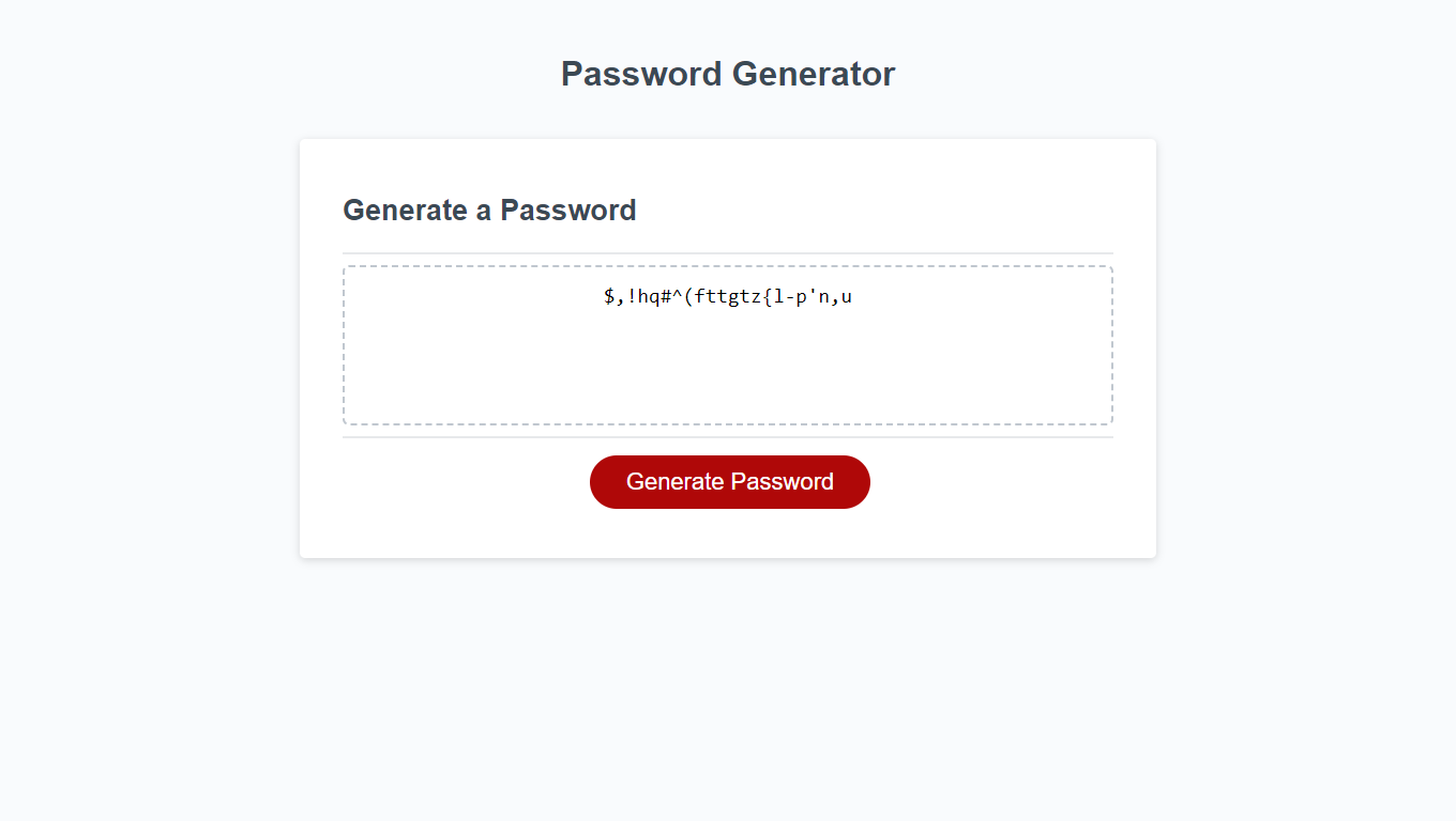 GitHub - SeanMH8911/Password-Generator