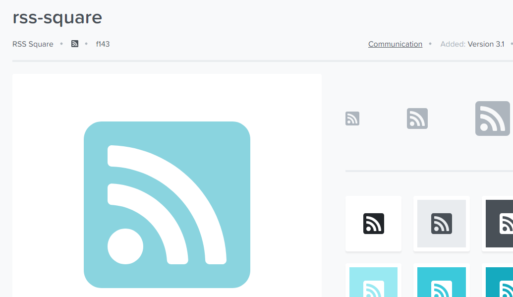 RSS and RSS-square icon not showing up · Issue #13384 · FortAwesome ...